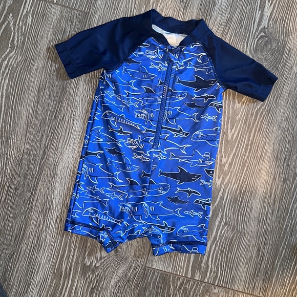 Old Navy | Swim | Swim Outfit One Piece Zip Up With Sharks | Poshmark